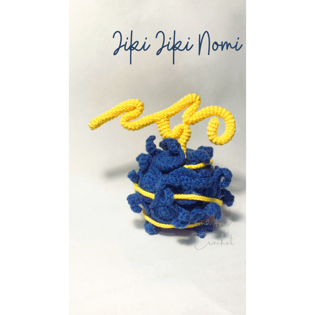 Móc khóa_ Mô hình sưu tầm Trái Ác Quỷ JIKI JIKI NO MI_ bằng len (One ...