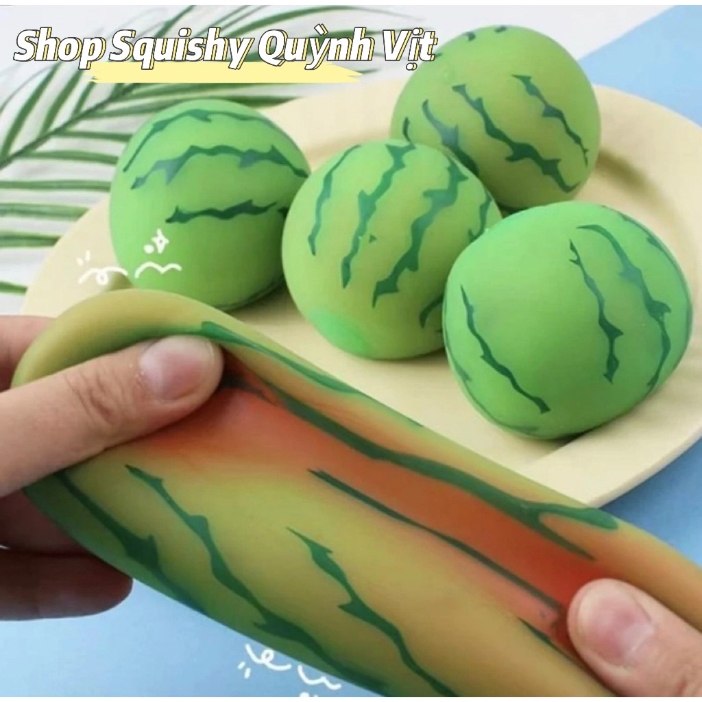 Squishy dưa hấu shop Quỳnh Vịt bóp cực mịn dẻo đã tay giúp giảm stress ...