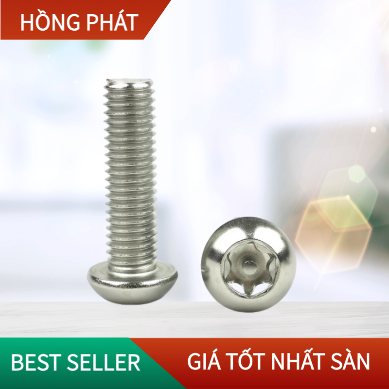 Set 10 Bu lông hoa thị M6 Inox 304 /Vít chống trộm / Bu lông chống trộm /Torx Bolt Inox 304 ...