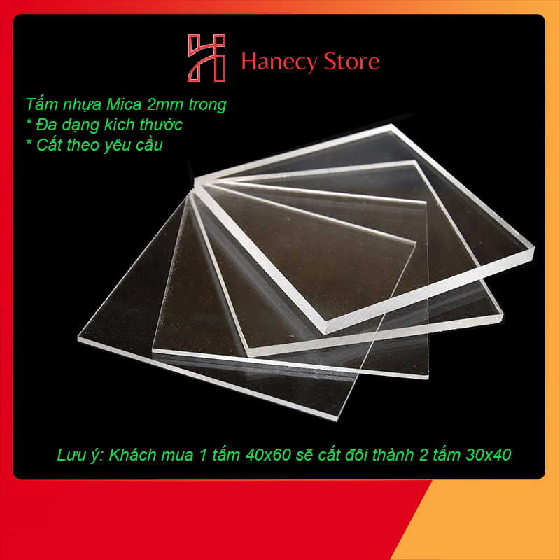 (Giá Xưởng) Tấm nhựa mica, mika trong dày 2mm khổ lớn A2, A3,..- làm mô ...