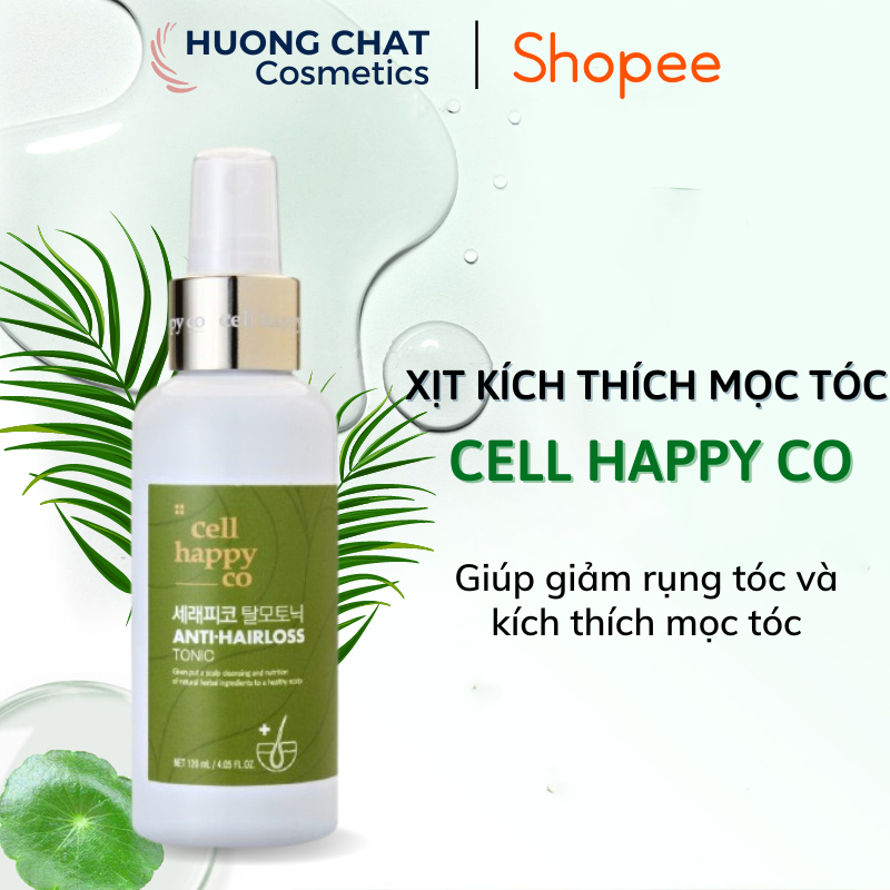 Xịt Kích Thích Mọc Tóc Cell Happy Co 120 ml, Giảm Rụng Tóc Và Kích ...
