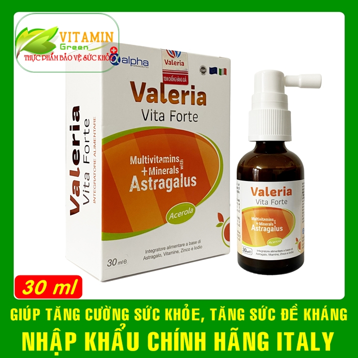 Valeria Vita Forte bổ sung các vitamin giúp tăng đề kháng, tăng cường ...