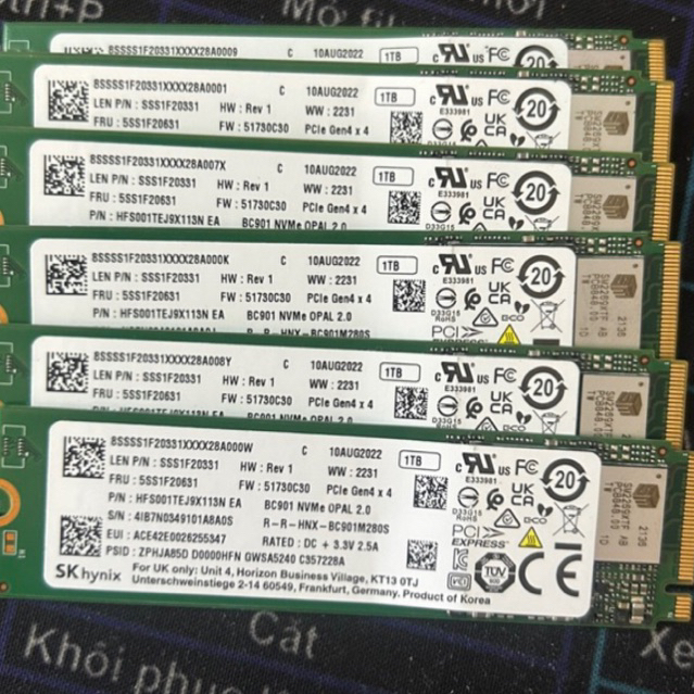 Ssd nvme bc901 1T gen 4x4 mã 2280 sức khoẻ 100% it giờ | Shopee Việt Nam