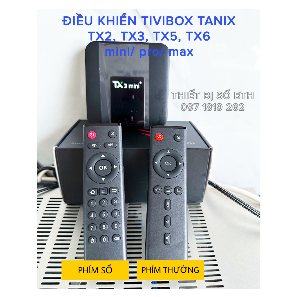 Remote Điều khiển đầu TX3 mini+Remote TX3 Max, TX5, TX5 Pro, TX9 Pro ...