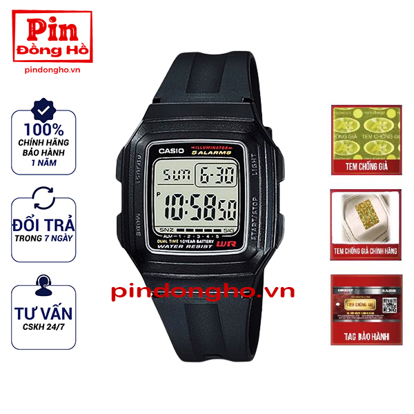 Đồng hồ nam Casio F-201WA-1ADF dây nhựa | Shopee Việt Nam