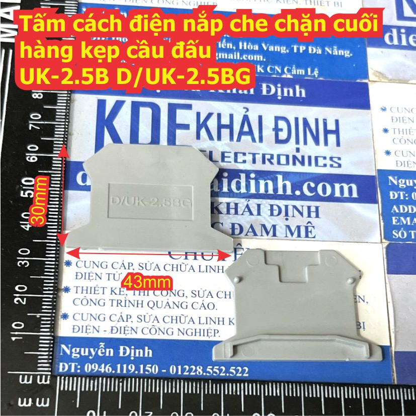 Tấm cách điện vách ngăn nắp che cuối hàng kẹp cầu đấu UK UKK D/UK-2.5BG D-UK3/10 D-URTK TS-RTK ...