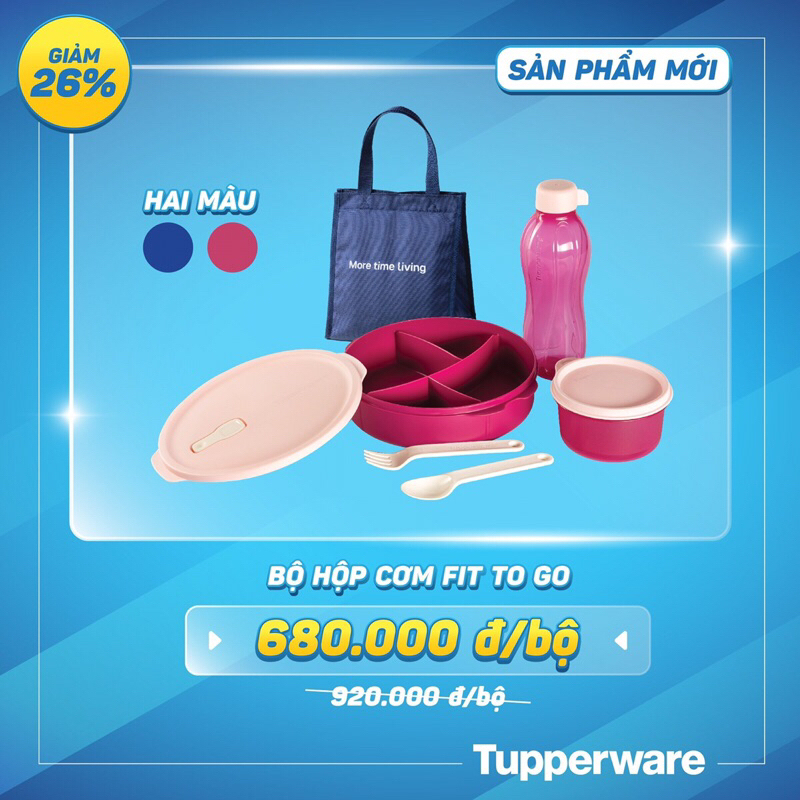 Bộ hộp cơm FIT TO GO - Tupperware Chính hãng | Shopee Việt Nam