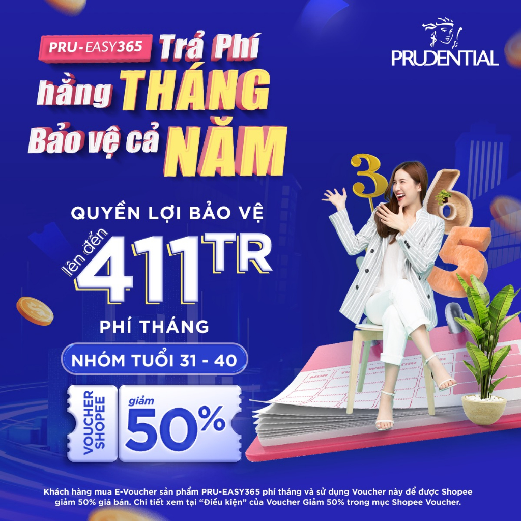 Toàn Quốc [E-Voucher] Prudential - Bảo hiểm PRU-EASY365 phí tháng [nhóm tuổi 31-40] | Shopee ...