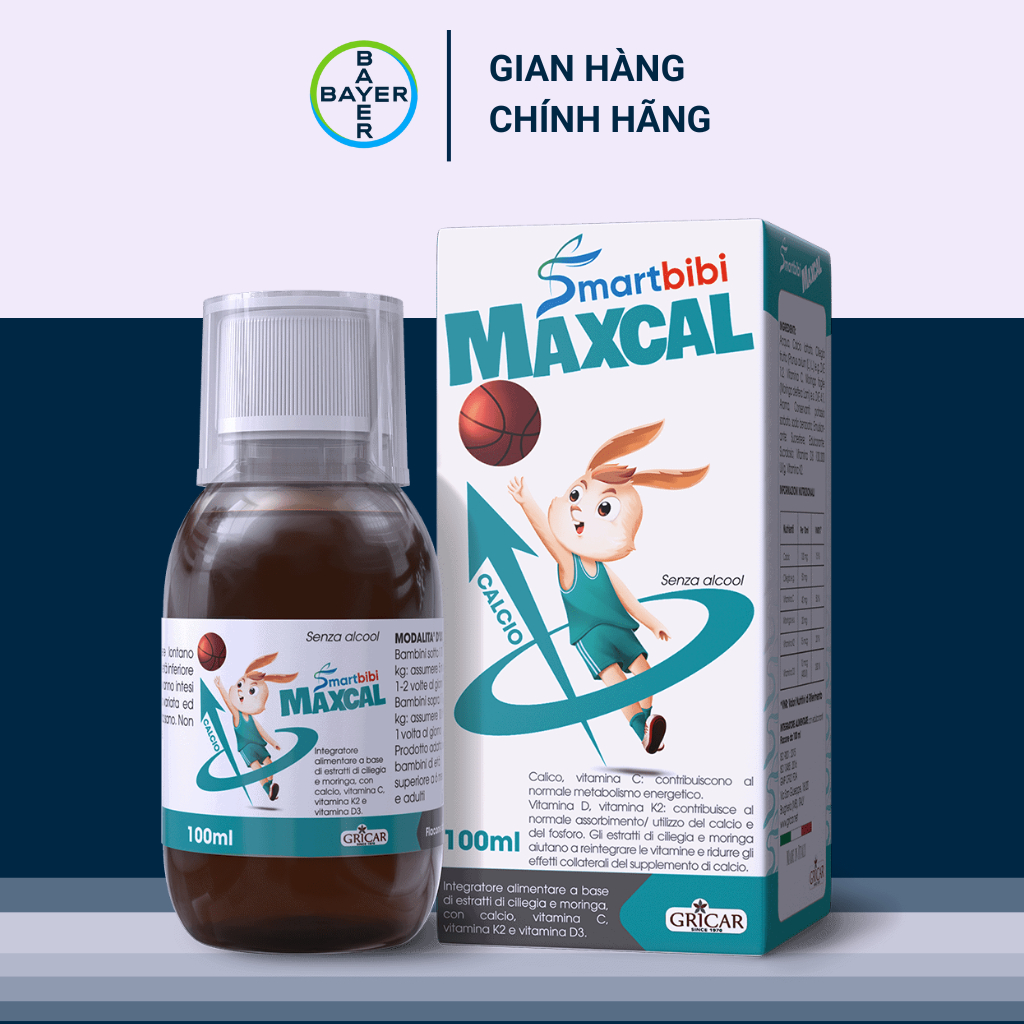 Siro Smartbibi Maxcal Bổ Sung Canxi, Vitamin D3k2 Giúp Hấp Thu Canxi ...