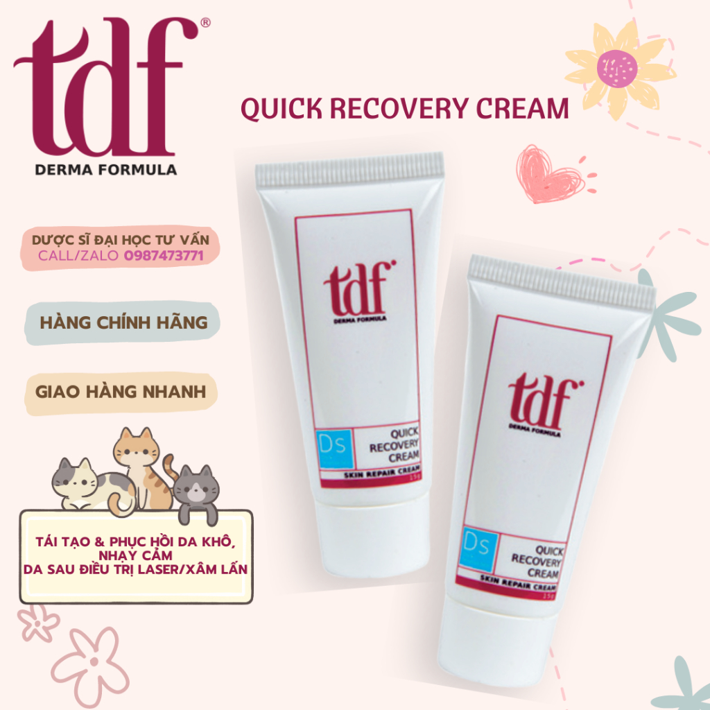 TDF QUICK RECOVERY CREAM kem dưỡng phục hồi và tái tạo da (tuýp 15g ...
