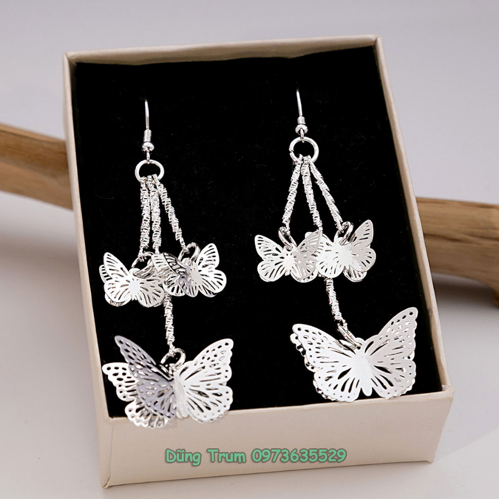 Bông tai dài tua rua lá phong cách cổ trang Bohemian, khuyên tai dài hầu đồng B873 | Shopee Việt Nam