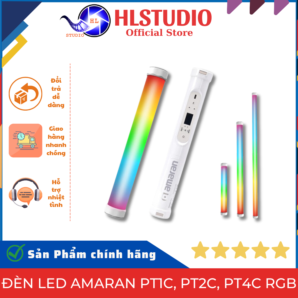 Đèn Led Amaran PT1c, PT2c, PT4c RGB LED Pixel Tube Light - Ánh Sáng Sắc ...