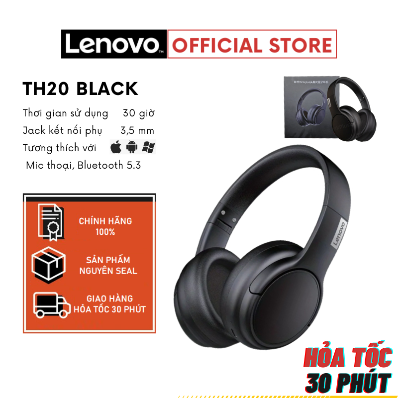 [3 MÀU] Tai nghe Bluetooth 5.3 Lenovo TH20 âm thanh HD sống động - Phù ...