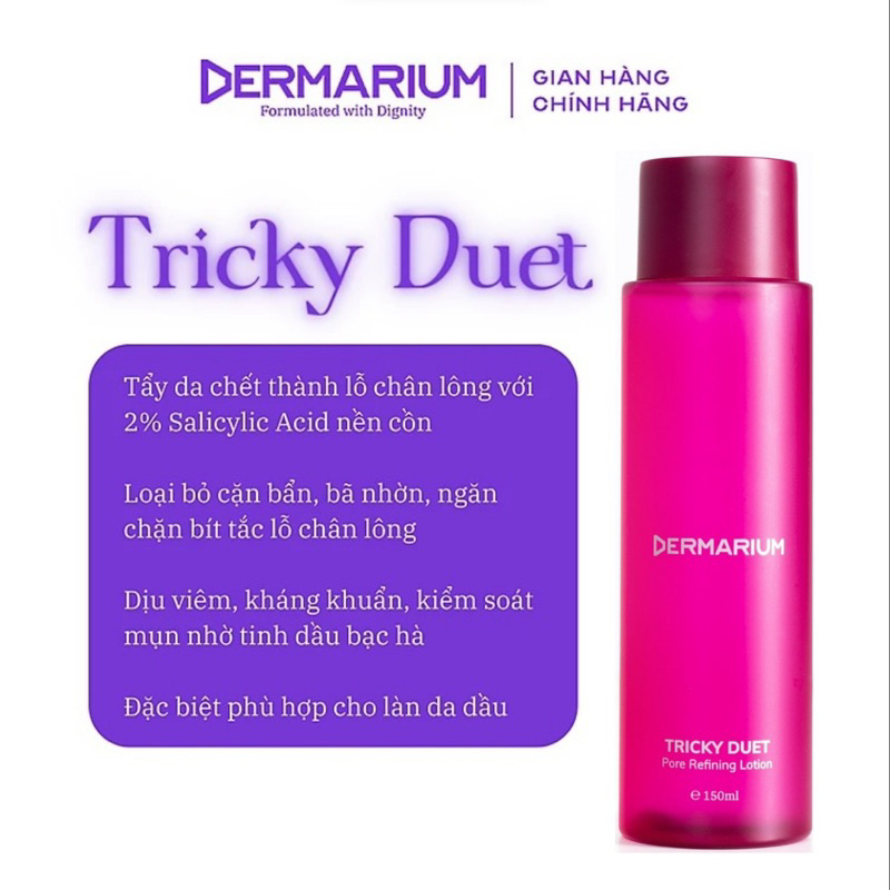 TONER BHA TẨY DA CHẾT CHO DA DẦU MỤN TRICKY DUET - DERMARIUM 150ML ...