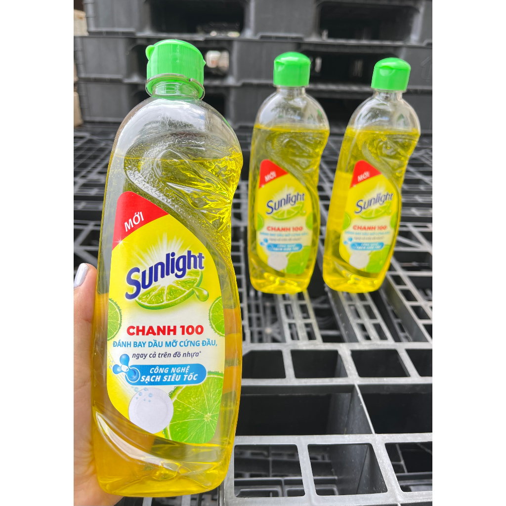 Nước rửa chén Sunlight Chanh 100 Sạch nhanh 400g - Đánh bay dầu mỡ cứng ...
