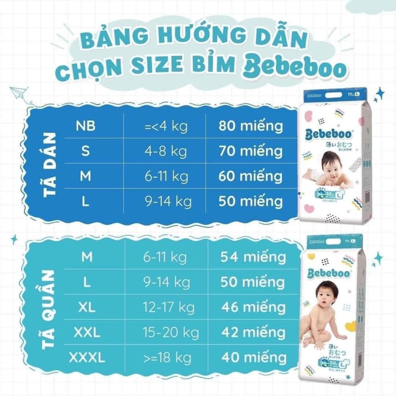 Tã Bỉm Bebeboo Nhật Bản giúp bé luôn khô thoáng | Shopee Việt Nam