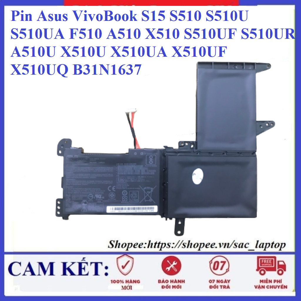 Pin Asus VivoBook S15 S510 S510U S510UA F510 A510 X510 S510UF S510UR ...