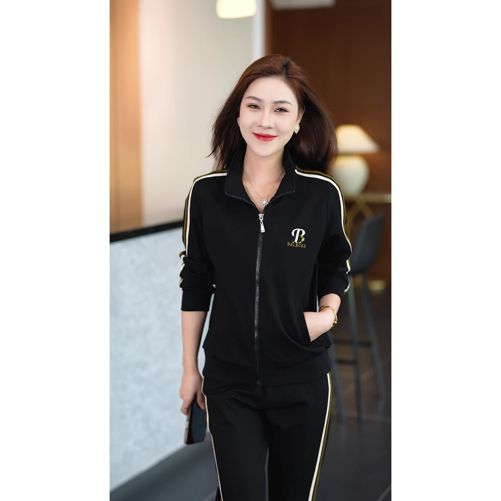 Bộ Nỉ Thu Đông Nữ, Bộ Đồ Thể Thao Thời Trang Xuân Thu Cho Phụ Nữ Trung Niên có đủ size lớn-BTT06 ...