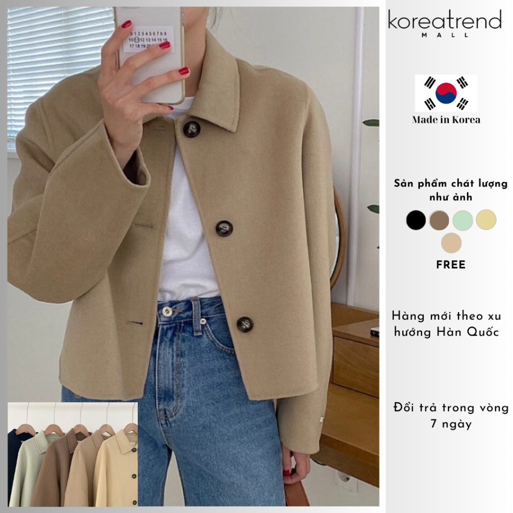 Áo Khoác Dạ Handmade Hàn Quốc cao cấp | Shopee Việt Nam