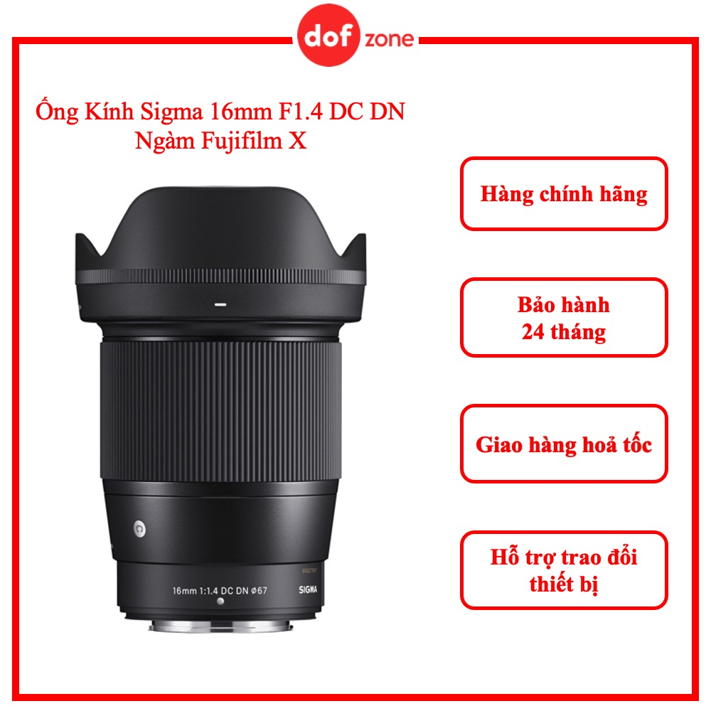 Ống Kính Sigma 16mm F1.4 DC DN Hàng chính hãng - for Fujifilm X | Shopee Việt Nam