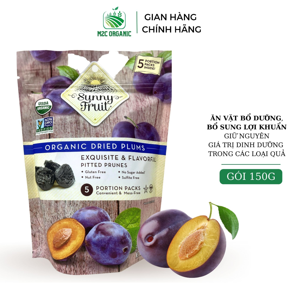Mận khô hữu cơ Sunny Fruit 150g ăn vặt cho cả gia đình không đường,phụ ...