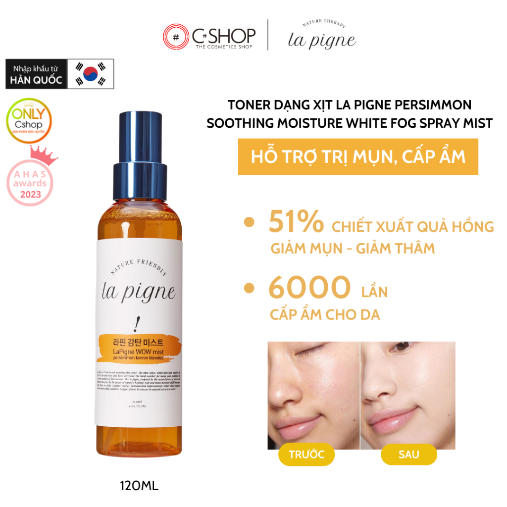 [Độc Quyền] Xịt khoáng hỗ trợ trị mụn LA PIGNE persimmon Soothing ...