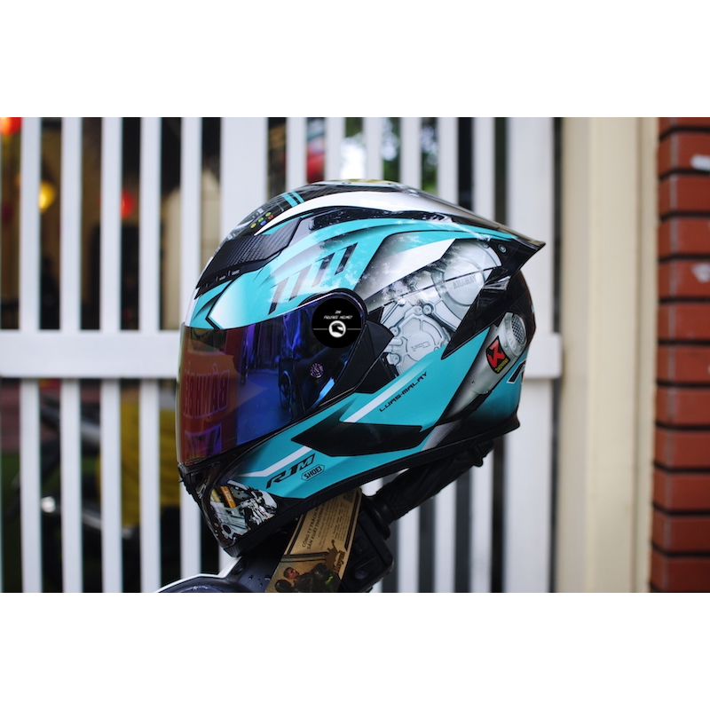 Mũ bảo hiểm Fullface Royal M138 (chính hãng) 1 lớp kính Yamaha R1M xanh ...