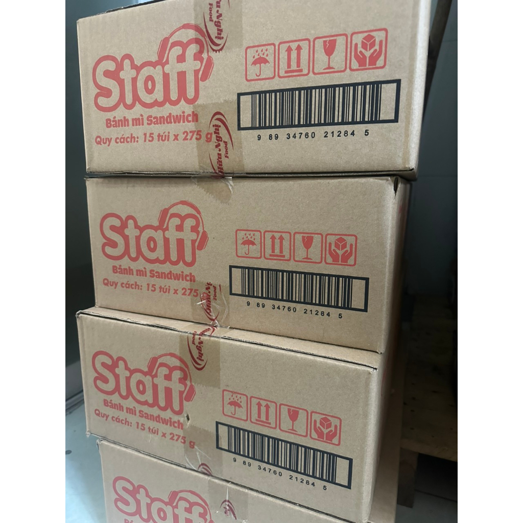 THÙNG BÁNH MÌ SANDWICH STAFF 275G 15 TÚI | Shopee Việt Nam