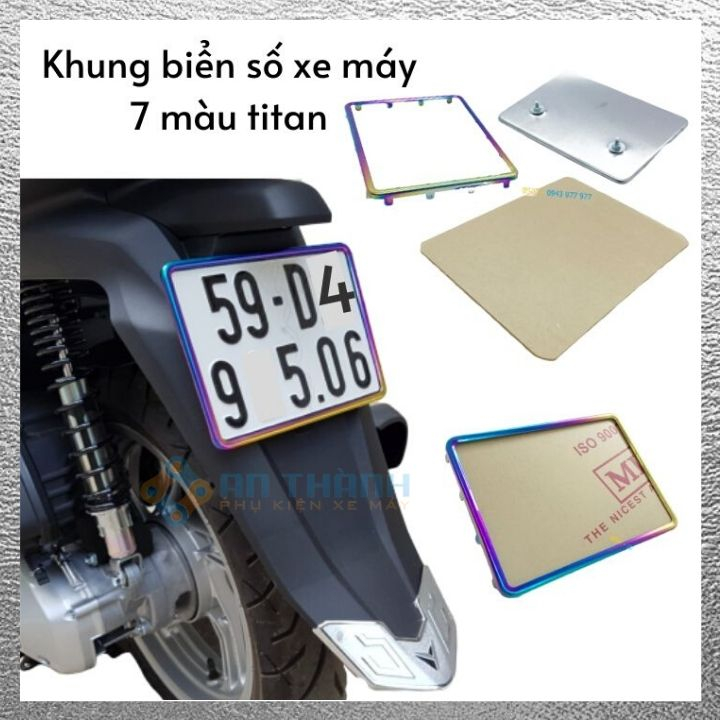 Bộ khung biển số mika 7 màu siêu cute cho xe máy | Shopee Việt Nam