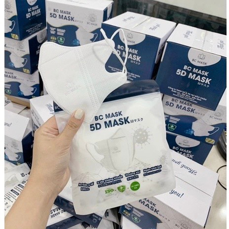 Hộp 100 Chiếc Khẩu Trang 5D BC Mask 3 Lớp Kháng Khuẩn Cao Cấp | Shopee ...