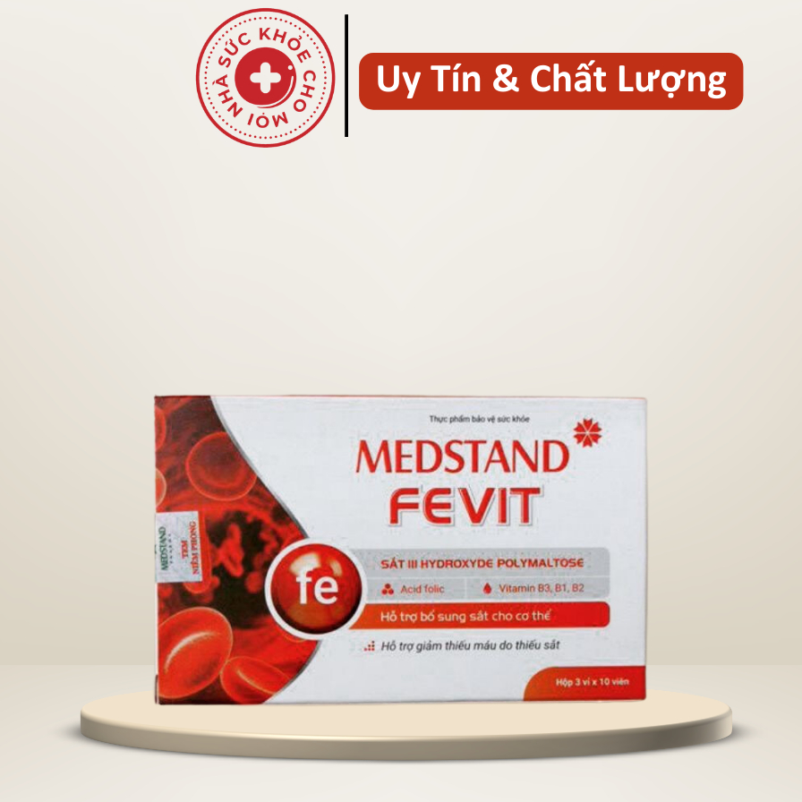 Medstand Fevit .Bổ sung sắt và Acid Folic cho bà bầu ,bổ máu cho phụ nữ ...