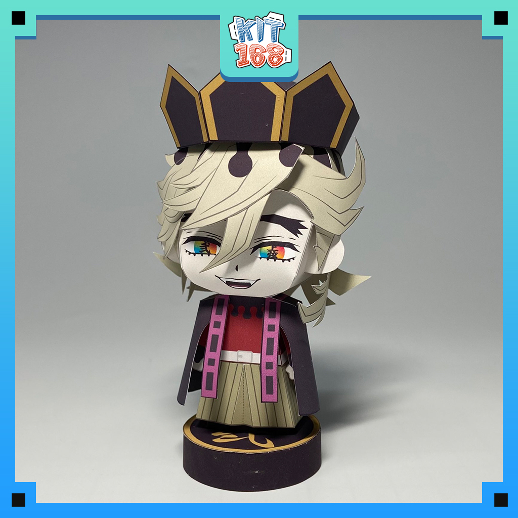 Mô hình giấy Anime Game Chibi Douma ver 2 - Kimetsu no Yaiba + kit hộp ...