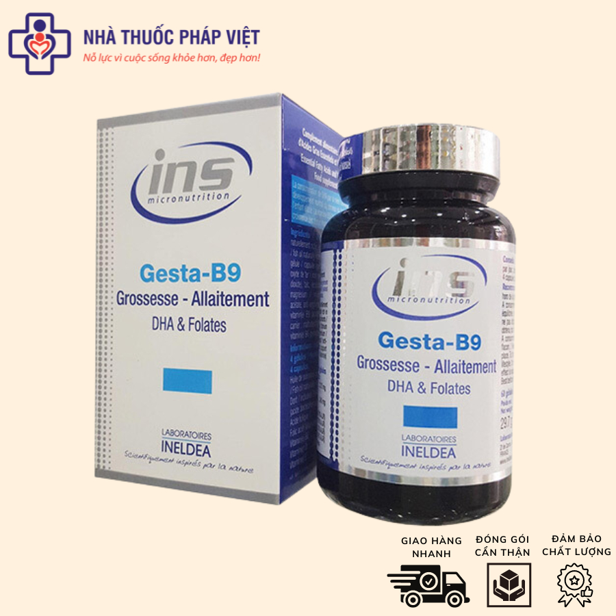 [CHÍNH HÃNG ] GESTA-B9 - BỔ SUNG DHA VÀ ACID FOLIC DÀNH CHO BÀ BẦU (CHAI 60 VIÊN) | Shopee Việt Nam