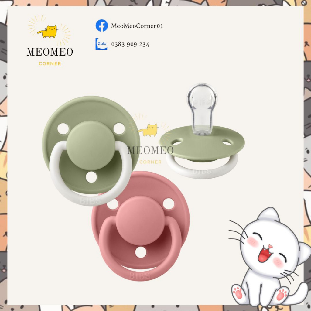 Ti giả BIBS sản xuất tại Đan Mạch BIB DeLux Silicone bibs núm tròn De ...