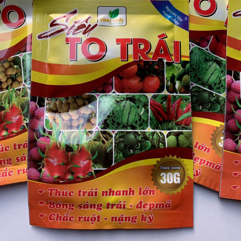 Phân Bón Siêu To Trái 30g - Thúc Ra Hoa, Đậu Quả, Tăng Kích Thước Quả, Chắc Ruột, Nặng Ký Cho ...