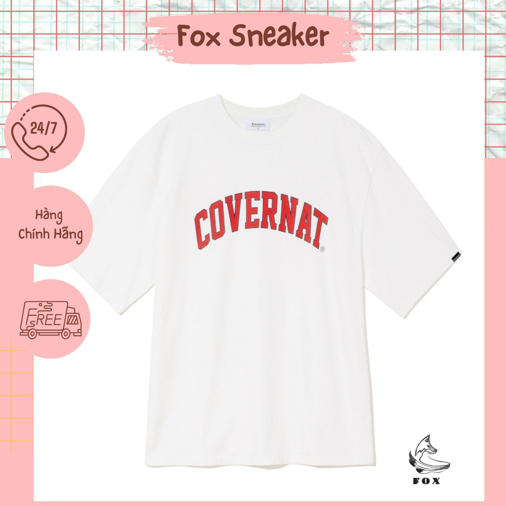 (Real) Áo CONVERNAT ARCH LOGO T-SHIRTS WHITE - BLACK - Fox Sneaker ...