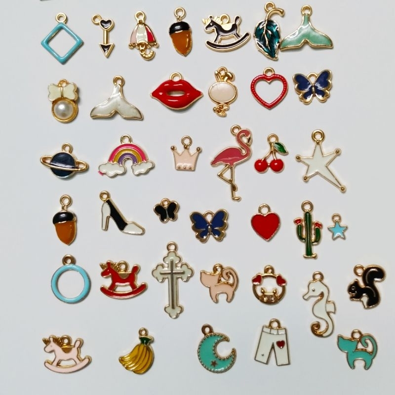 [Thanh lý] Set 70 charm kim loại tráng men đủ kiểu, đủ hình dáng | Shopee Việt Nam