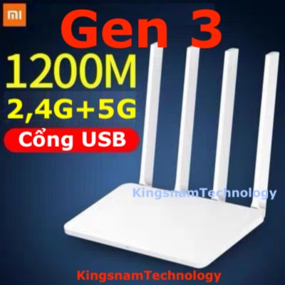 Bộ phát wifi Xiaomi Gen 3 Gen R3G V1 USB 3.0 gen 3g băng tần kép 5G & 2 ...