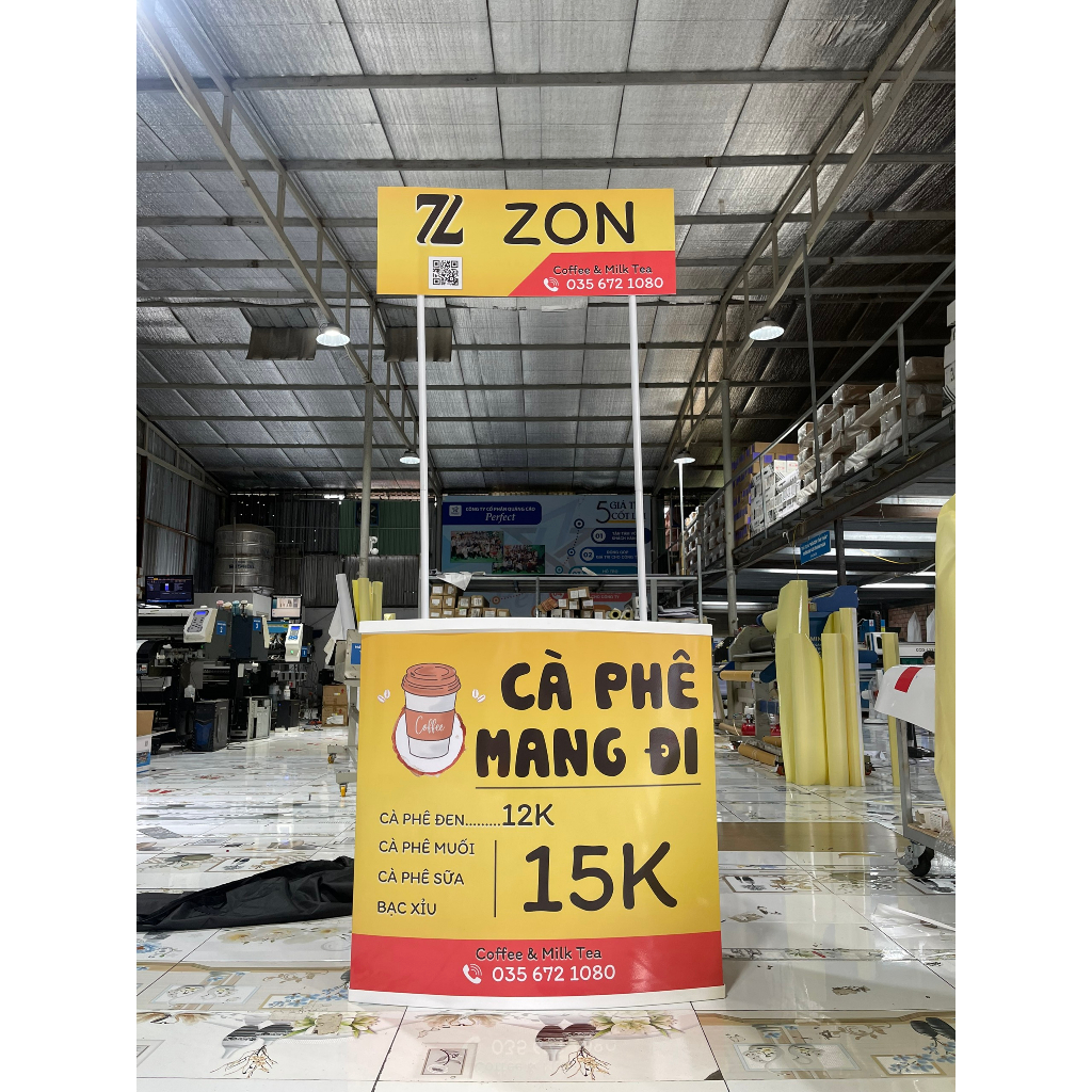 Booth Sampling, Quầy bán hàng di động bằng nhựa có bánh xe, quầy Cafe ...