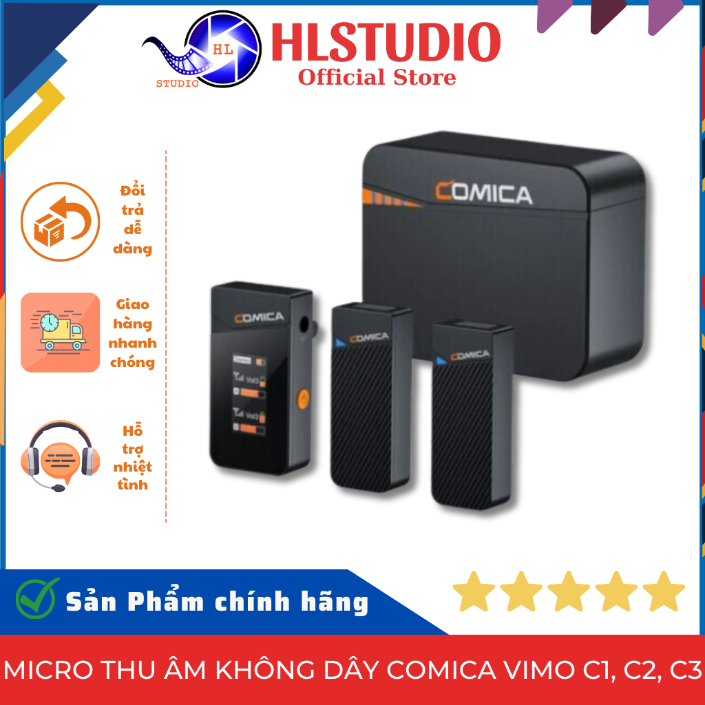 Micro Thu Âm Không Dây Comica Vimo C1, C2, C3 Cho Quay Phim, Ghi Âm ...
