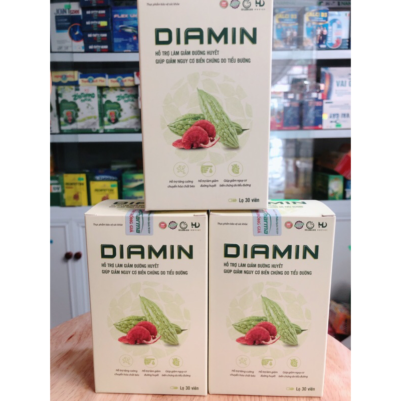 DIAMIN Hỗ trợ làm giảm đường huyết, giúp giảm nguy cơ biến chứng do ...