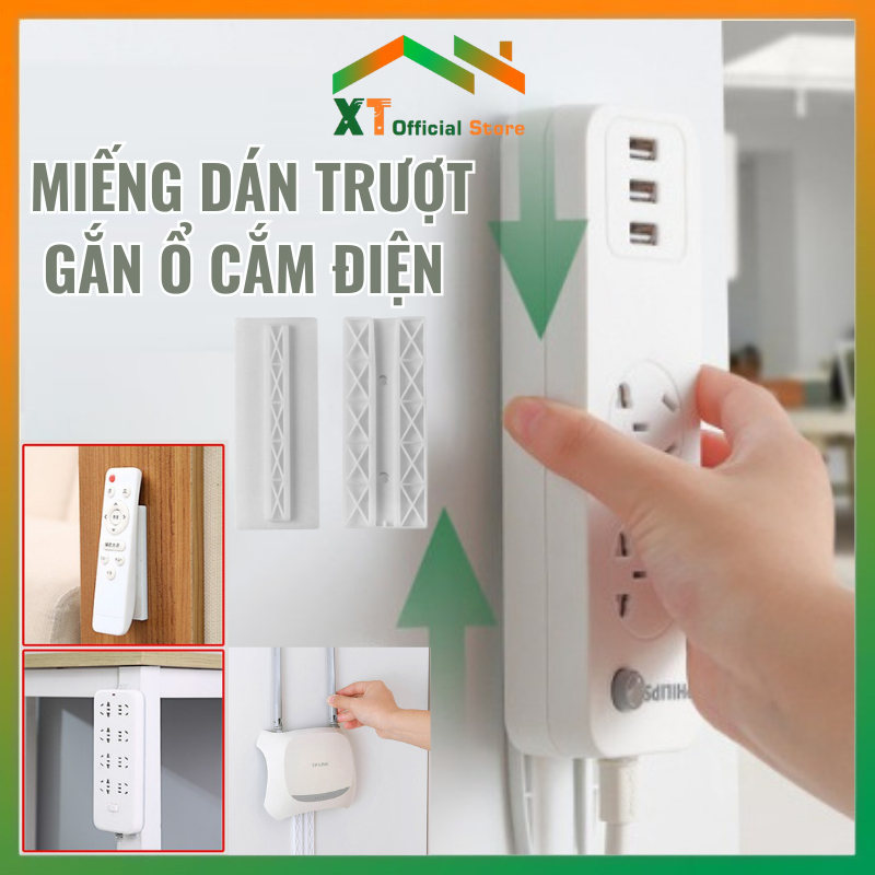 Miếng Dán Tường Treo Ổ Cắm Điện, Modem Wifi/ Giá Đỡ Treo Tường Cố Định ...