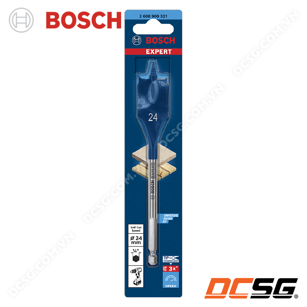 Mũi khoét gỗ đuôi cá EXPERT SelfCut Speed Bosch | DCSG | Shopee Việt Nam