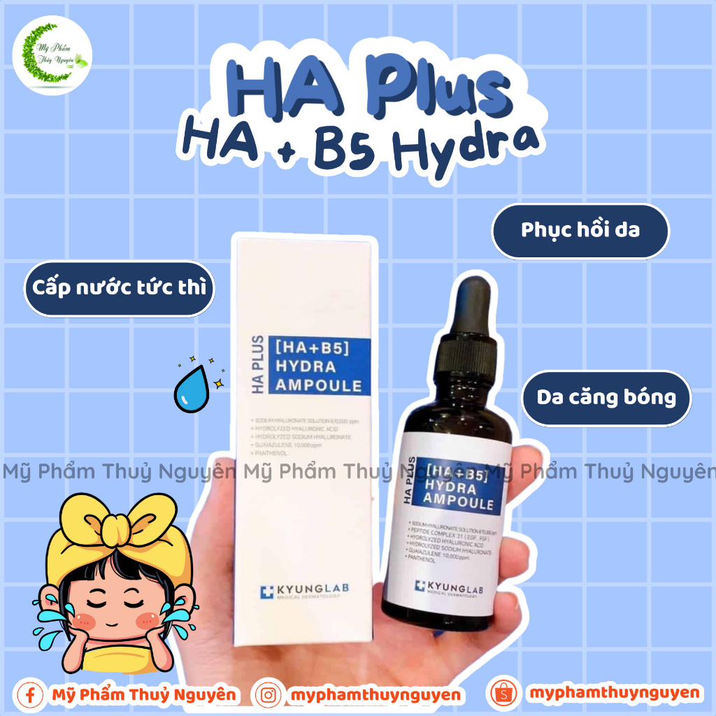 Tinh Chất Serum KYUNG LAB HA PLUS (HA + B5) HYDRA AMPOULE Căng Bóng, Phục Hồi Da - 50ml | Shopee ...