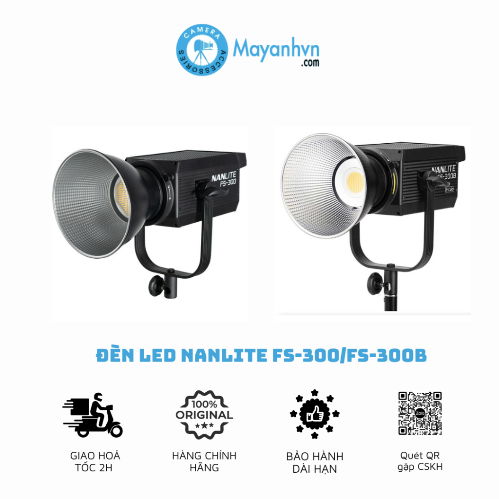 Đèn Led Nanlite FS300 / FS300B - Bảo Hành 12 Tháng - Chính Hãng ...