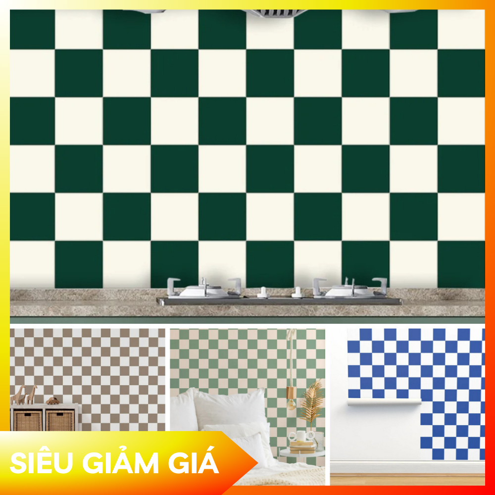 Decal caro dán tường bếp - Dán nhà tắm không thấm nước nhiều kích thước ...