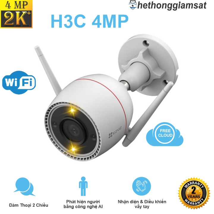 Camera Wifi Ngoài Trời, Trong Nhà EZVIZ H3C 2MP, H3C 2MP Color , H3C 3MP 2K, H3C 4MP 2k+, Chính ...