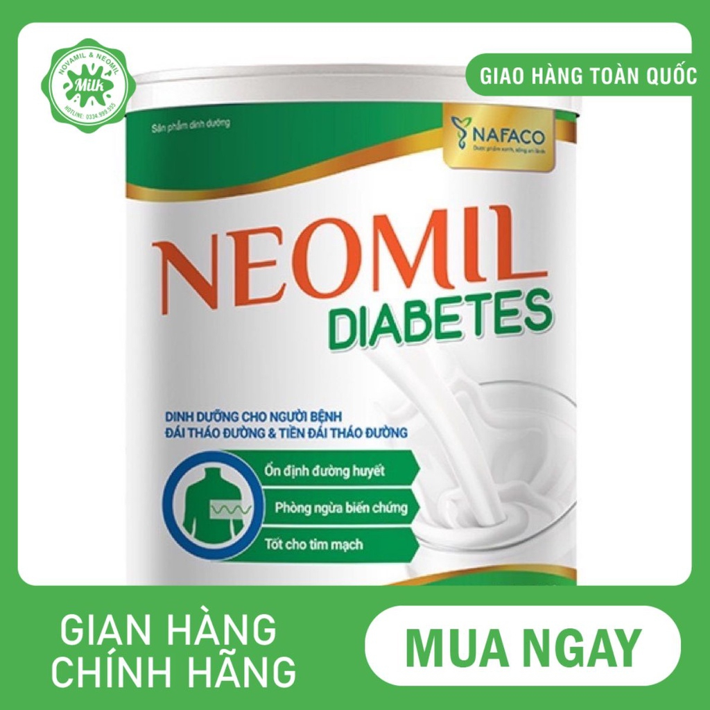 Mua 3 tặng 1 Sữa Neomil Diabetes Lon 850gr - Dinh dưỡng cho người tiểu ...