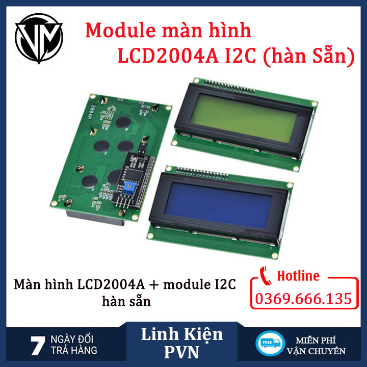 Màn hình LCD 2004 kèm module I2C (Hàn sẵn) | Shopee Việt Nam