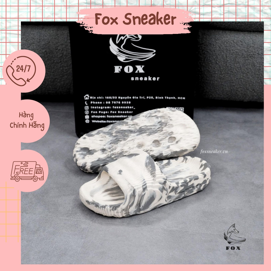 (Real) Dép Adilette 22 Màu Xám Loang - IG5919 - Fox Sneaker | Shopee ...